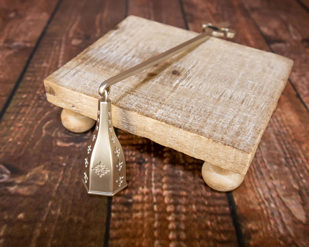 Fleur De Lis Antique Brass Bell Snuffer – Clean Slate Botanicals
