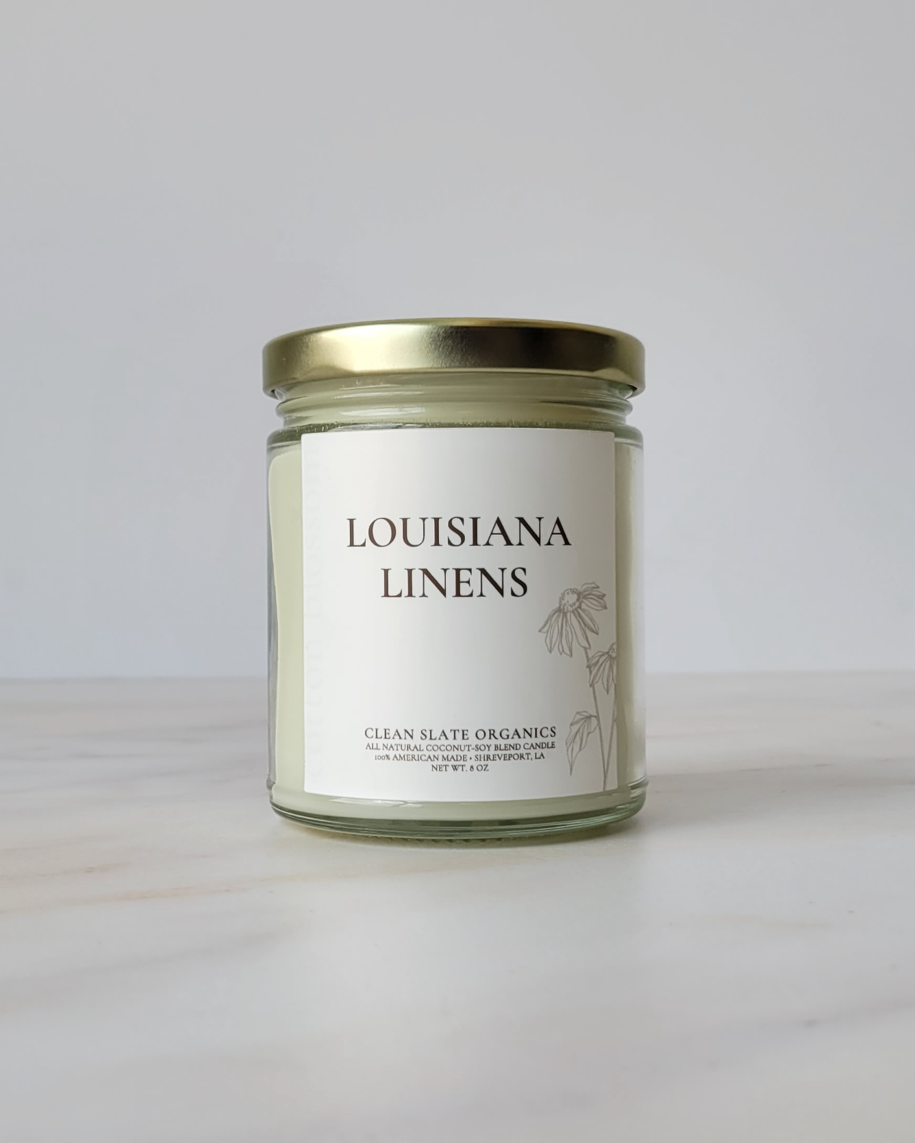 Louisiana Linens Core Candle – Clean Slate Botanicals